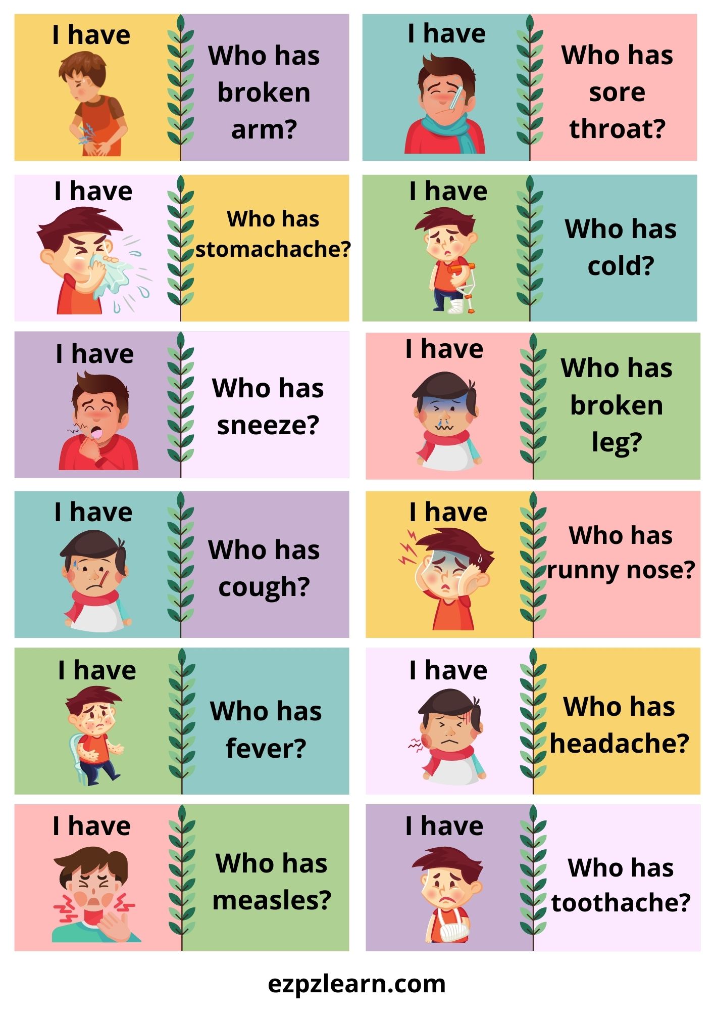 Health Problems Ezpzlearn Health Problems Ezpzlearn